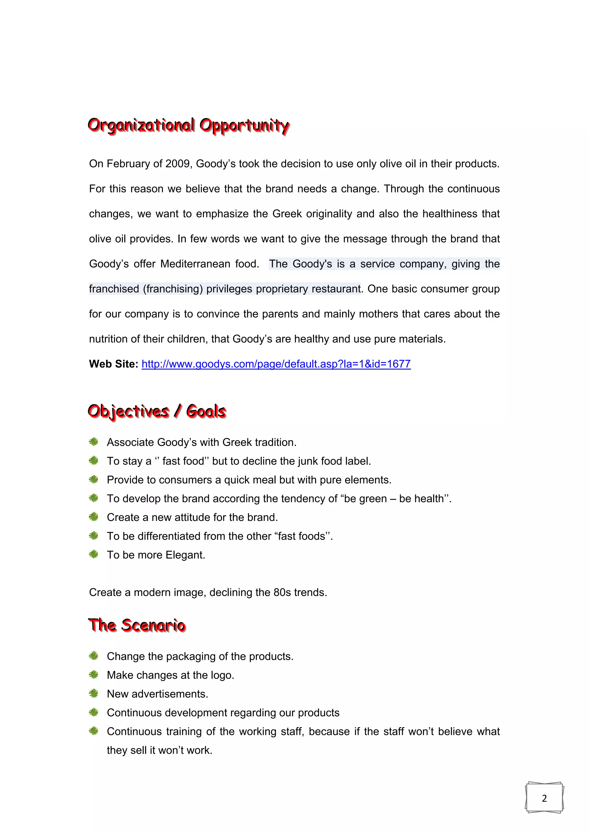 Rebranding goody's company | PDF