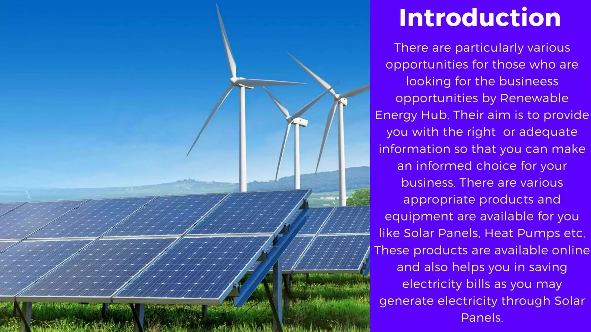 Here is Renewable Energy For Businesses | PPT