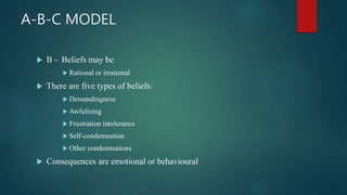 Rational emotive behaviour therapy | PPTX