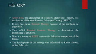 Rational emotive behaviour therapy | PPTX