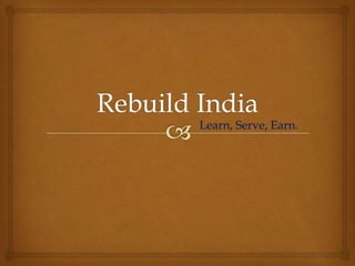 "Rebuild India" Outline. | PPTX