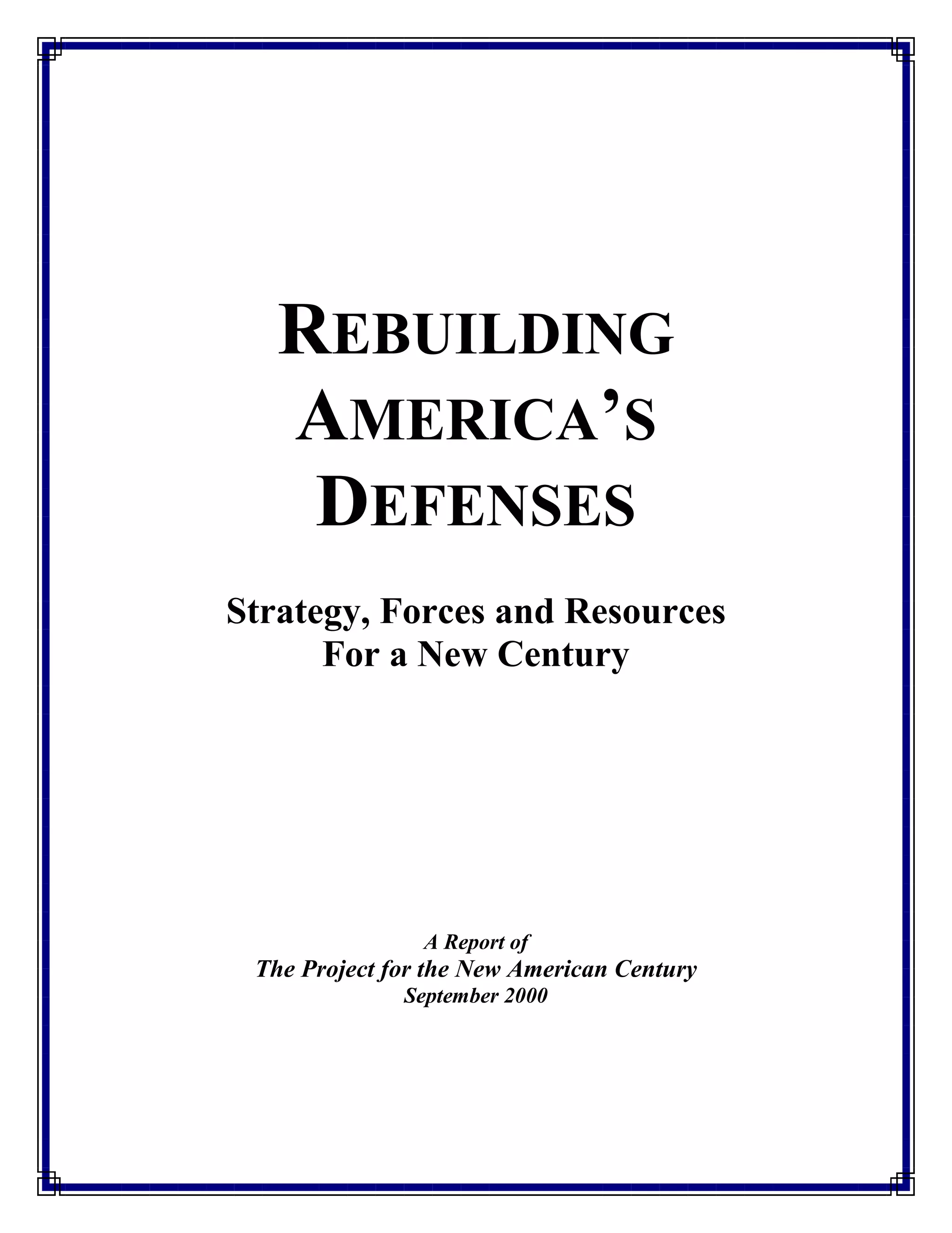 Rebuilding America s Defenses | PDF
