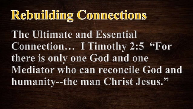 Rebuilding connections ppt | PPT