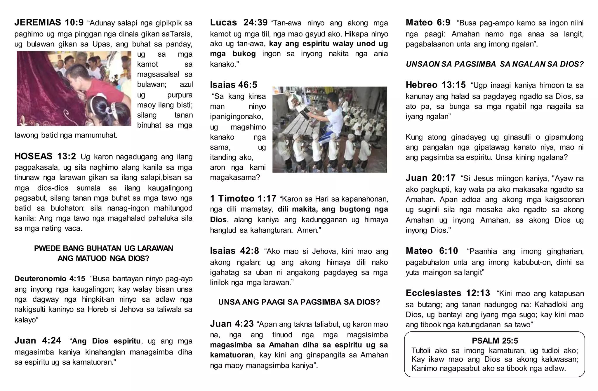 Pagsamba sa mga Rebulto | DOCX