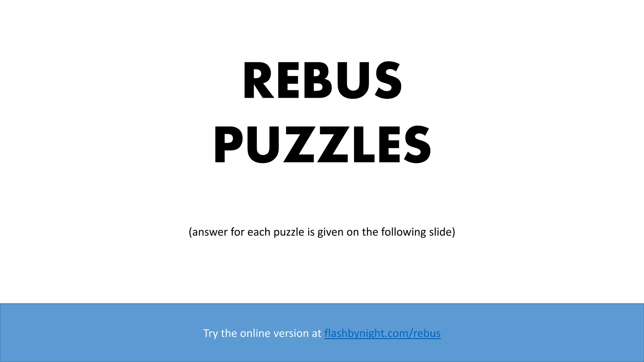 Rebus puzzles | PPSX