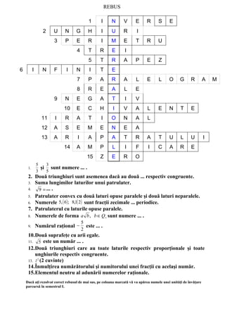 Rebusuri rezolvate | DOC