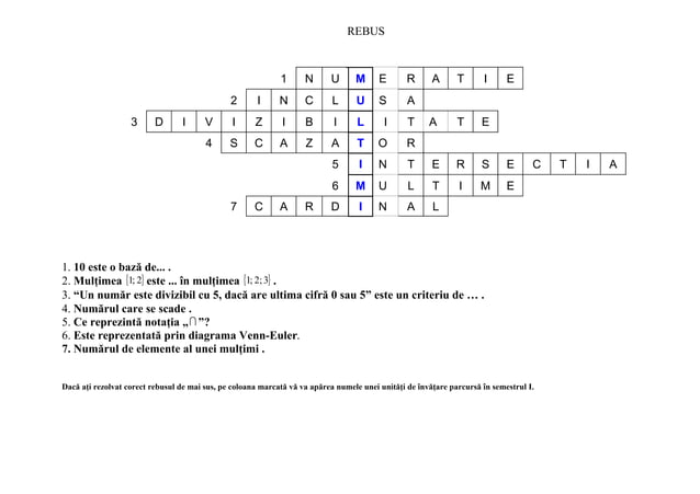 Rebusuri rezolvate | DOC