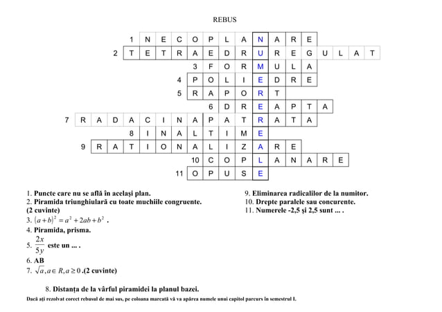 Rebusuri rezolvate | DOC