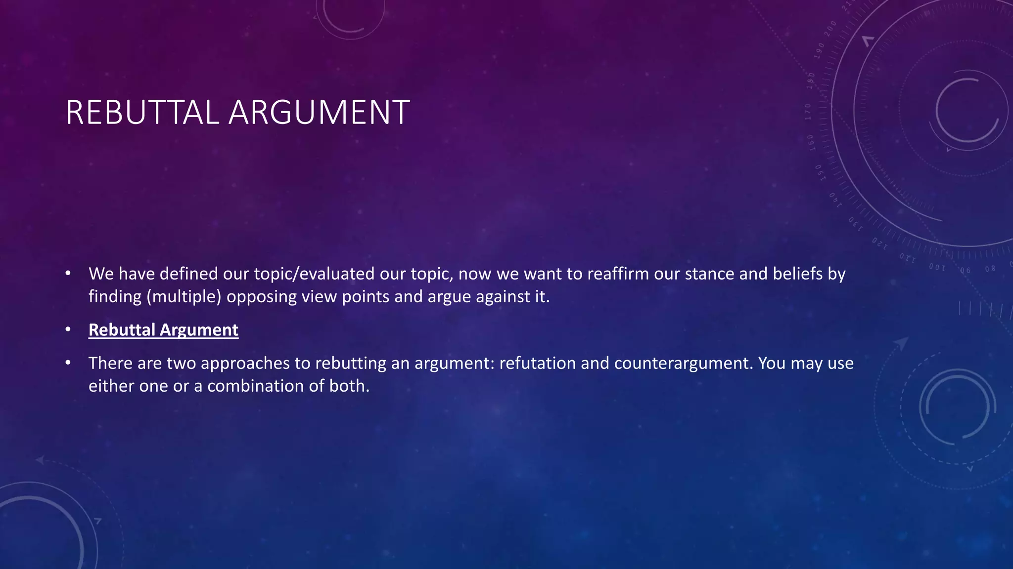 Rebuttal argument | PPTX
