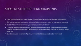 Rebuttal argument | PPTX | Law