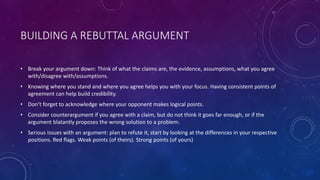 Rebuttal argument | PPTX | Law