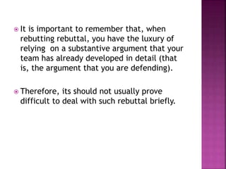 Rebuttals [A Report in Argumentation] | PPTX