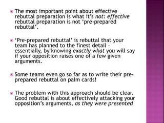 Rebuttals [A Report in Argumentation] | PPTX