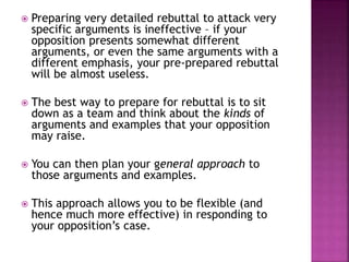 Rebuttals [A Report in Argumentation] | PPTX