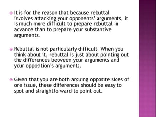Rebuttals [A Report in Argumentation] | PPTX
