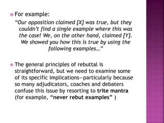 Rebuttals [A Report in Argumentation] | PPTX