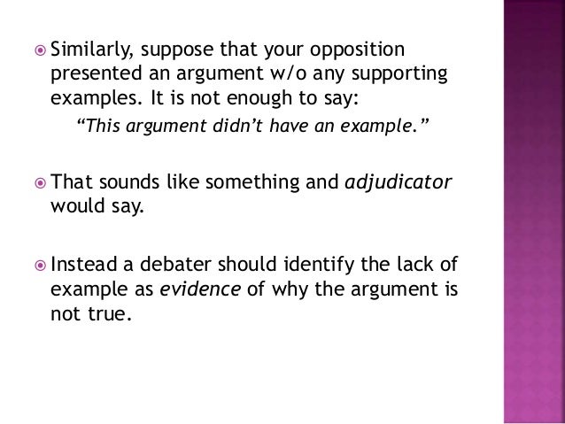 Rebuttals [A Report in Argumentation]