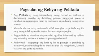 Rebyung pampelikula at pantelebisyon | PPTX