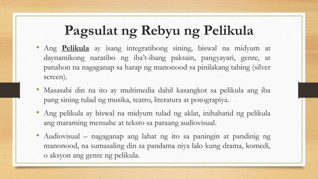 Rebyung pampelikula at pantelebisyon | PPTX