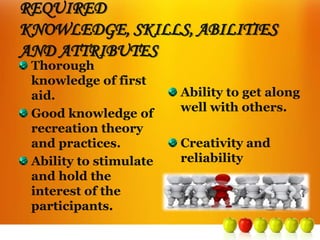 Qualifications of A Recreational Leader | PPTX
