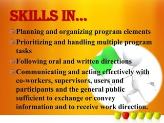 Qualifications of A Recreational Leader | PPTX