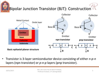 Rec101 unit ii (part 1) bjt characteristics | PDF