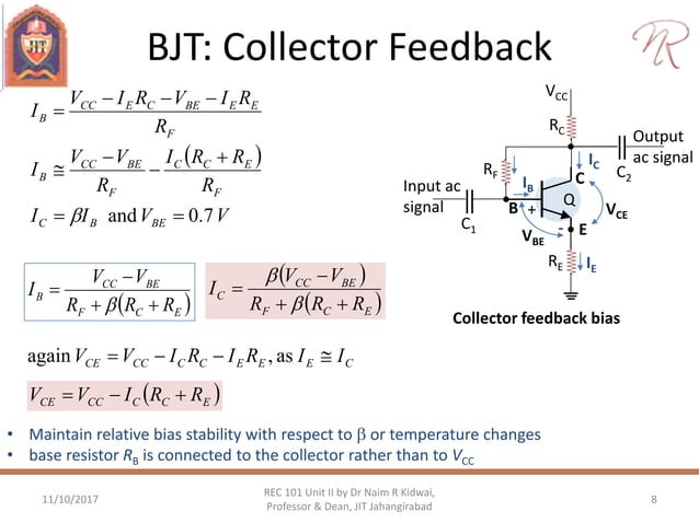 Rec101 unit ii (part 2) bjt biasing and re model | PDF