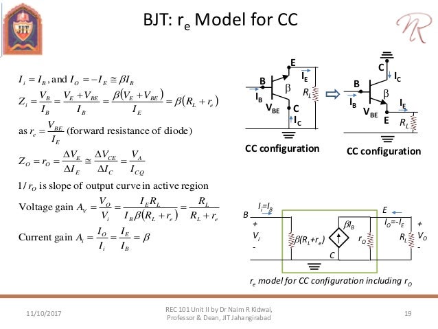 Rec101 unit ii (part 2) bjt biasing and re model