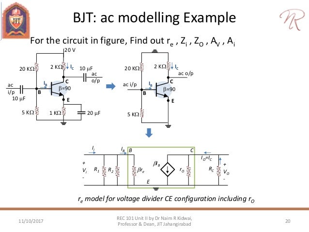 Rec101 unit ii (part 2) bjt biasing and re model