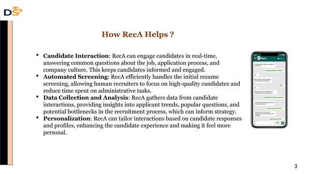 RecA: Transforming Human-Bot Collaboration in Talent Acquisition | PPT