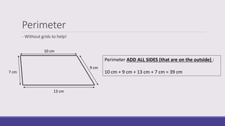 Recall area and perimeter | PPTX
