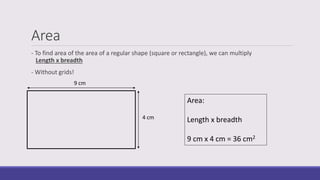Recall area and perimeter | PPTX