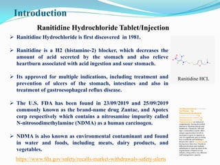TO STUDY THE RECALLED DRUG RANITIDINE HYDROCHLORIDES IN DIFFERENT ...