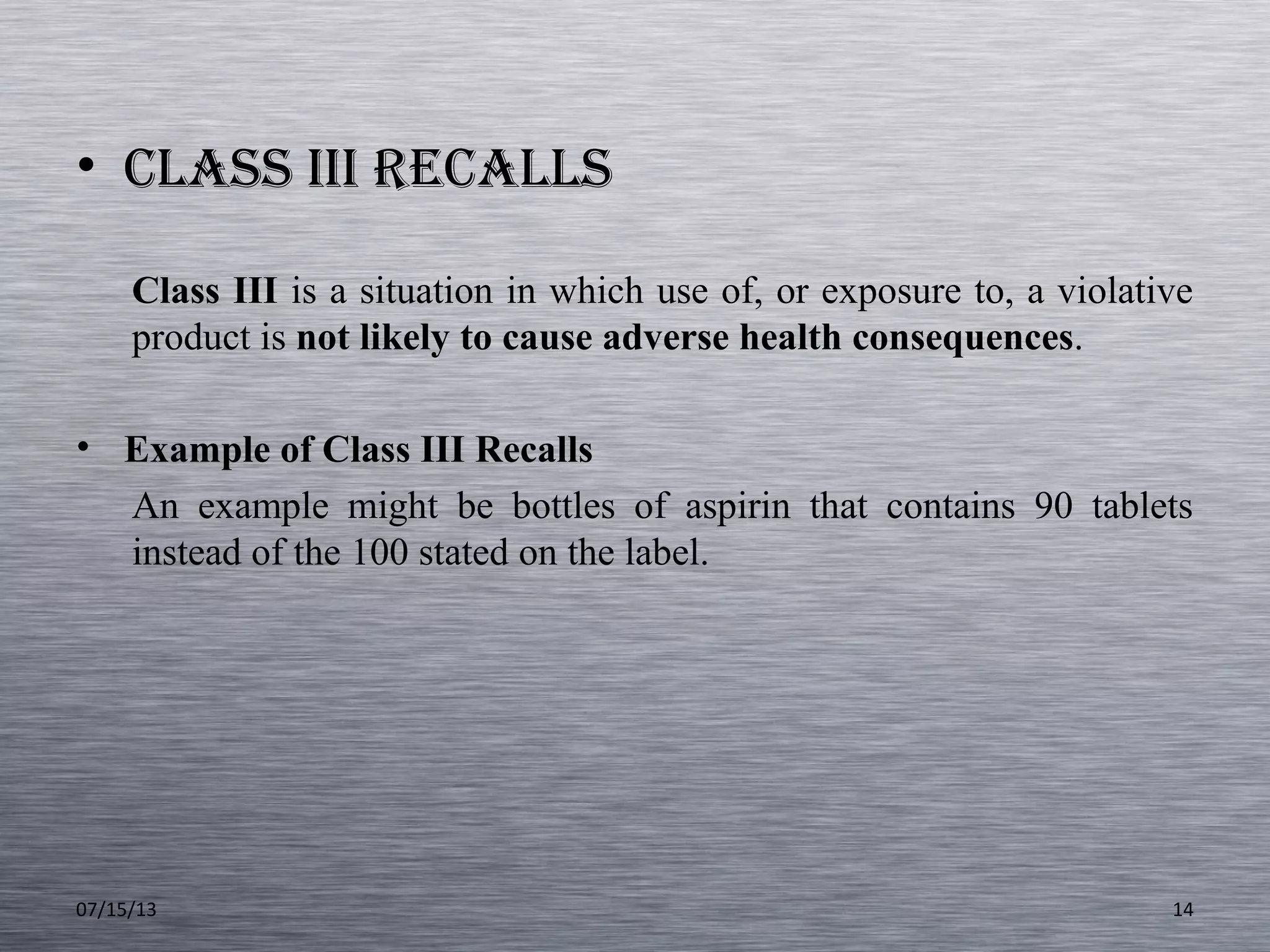 Recall procedures | PPT