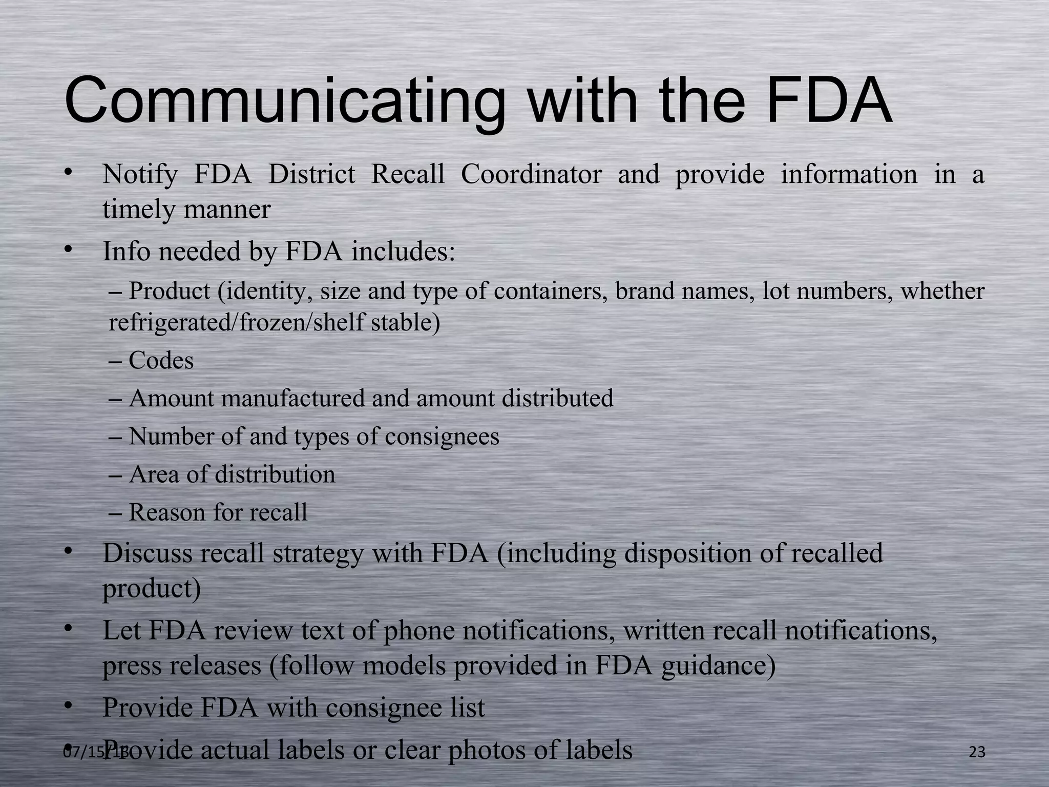 Recall procedures | PPT