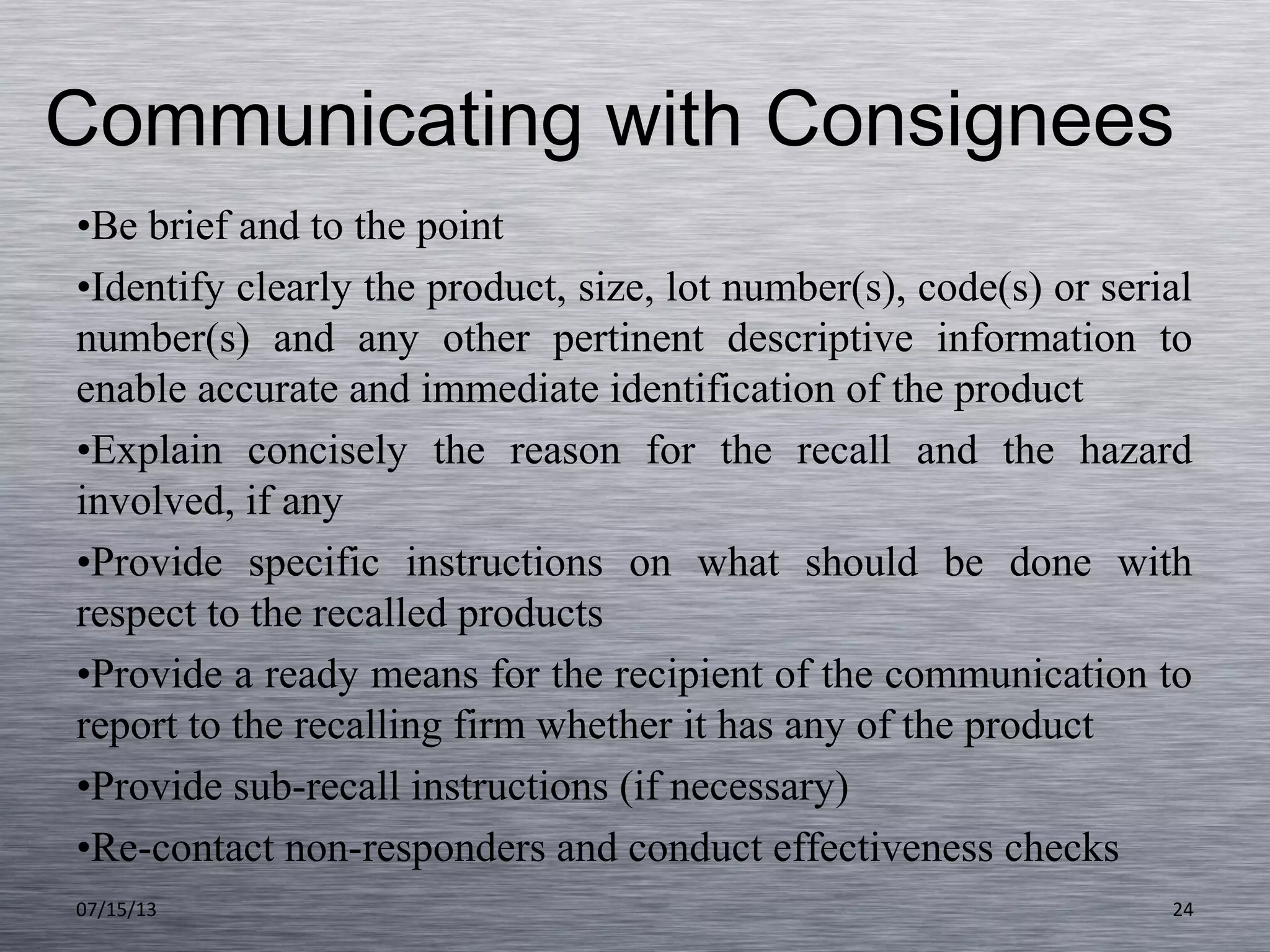 Recall procedures | PPT