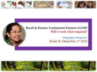 Recall & Return; Fundamental Element of GMP | PDF