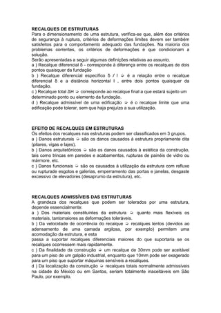 Recalque | PDF