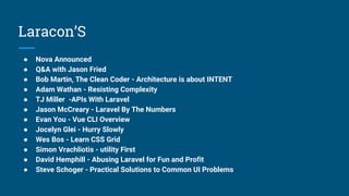 Recap- Laravel Melbourne Meetup and Laracons | PPT
