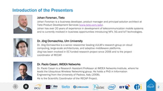 RECAP at ETSI Experiential Network Intelligence (ENI) Meeting | PPT