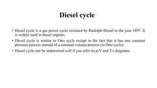 Recapitulation of carnot,otto and diesel cycle, dual cycle,comparison of otto, diesel and dual ...