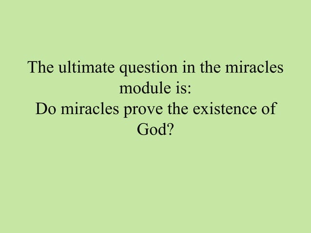 Recap of miracles and definitions of them | PPTX | Atheism | Religion ...