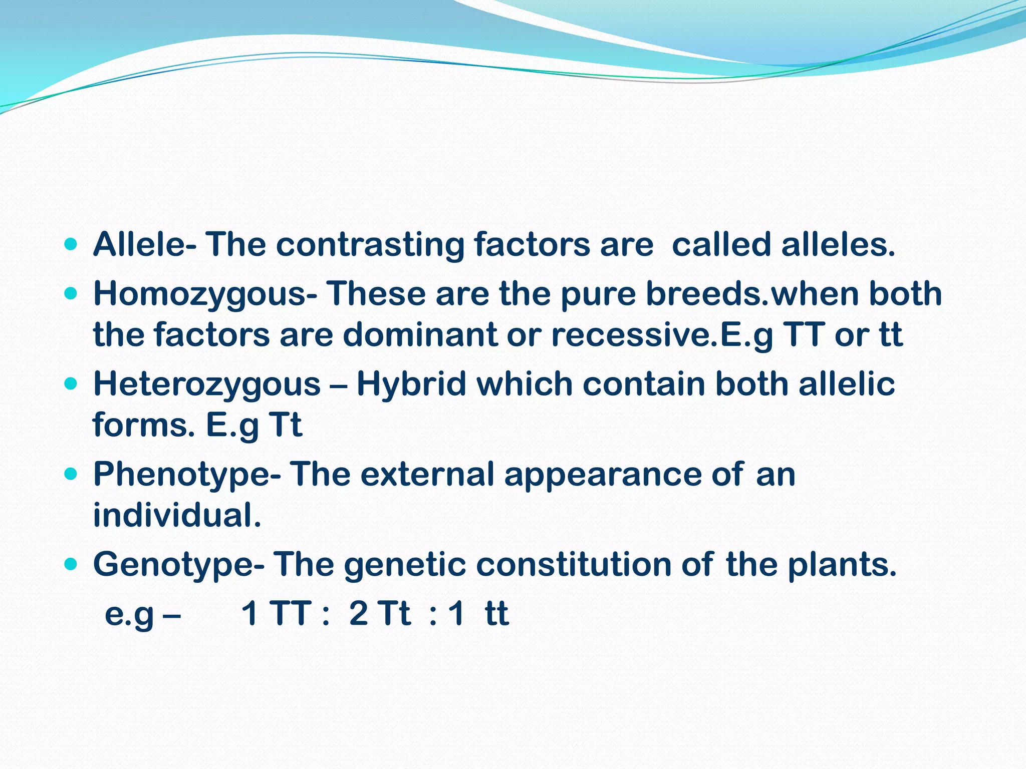 Recaputulation of mendelian genetics | PPTX