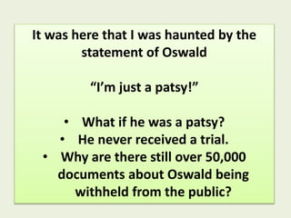 Recasting history: Lee Harvey Oswald on Trial | PPTX