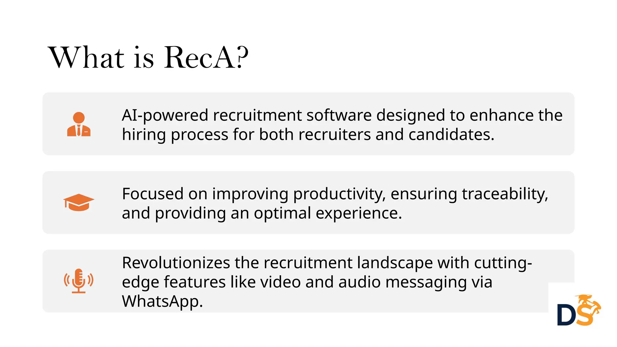 RecA The ultimate change in recruitment! | PPT