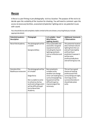 Recce | DOCX