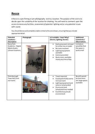 Recce | DOCX