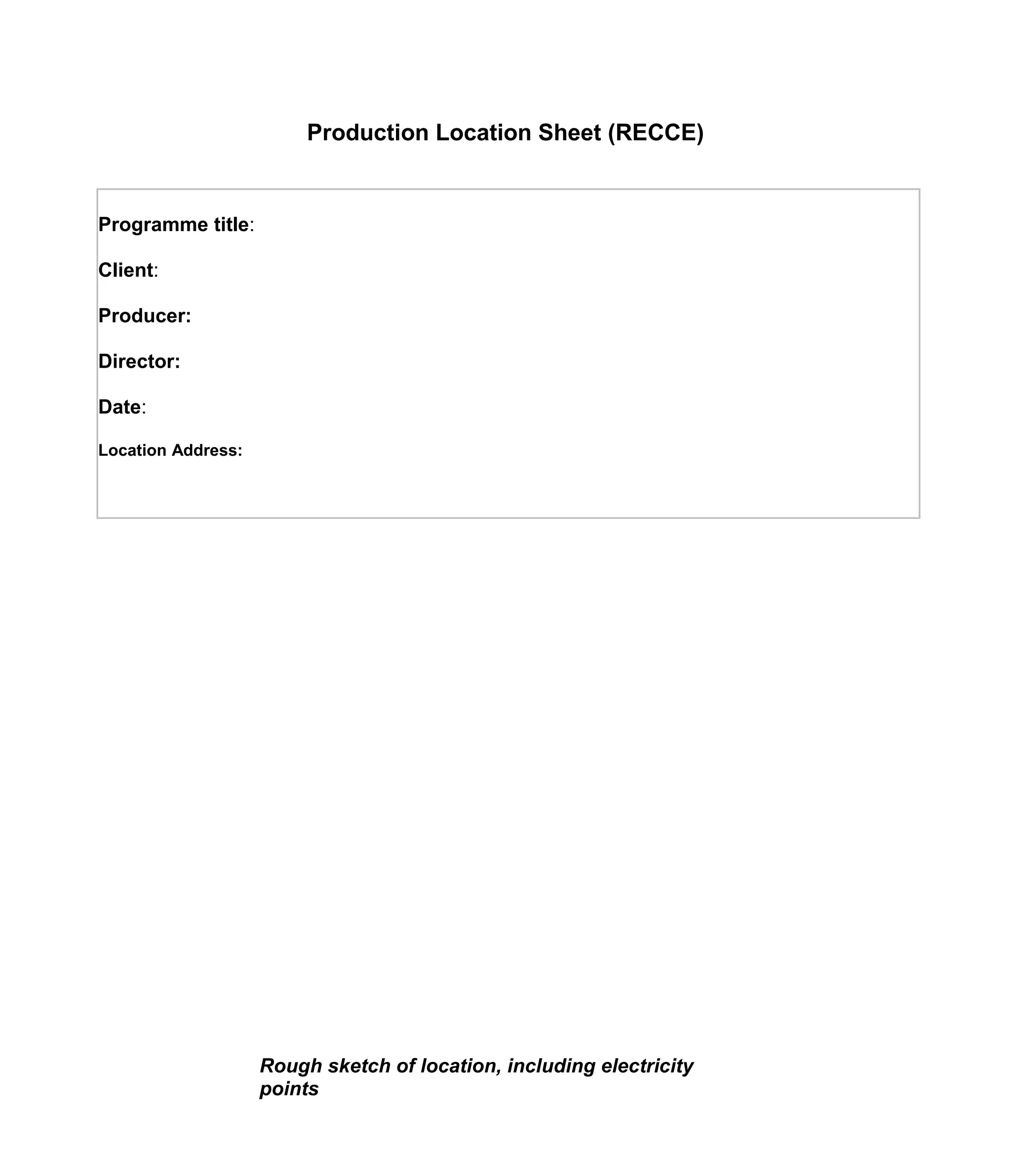 Recce location form | DOC