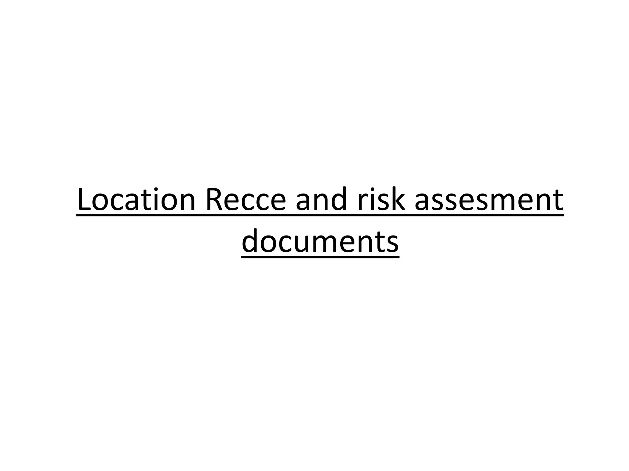 Recce documents | PPT