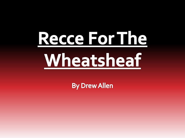 Reece Form For The Wheatsheaf | PPT